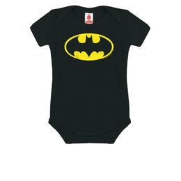 Body logoshirt "DC - Batman", Baby, Gr. 50, EURO-Größen, schwarz, 100% Baumwolle, bedruckt, casual, kurz, Rundhals, Kurzarm, Bodies, mit lizenziertem Print