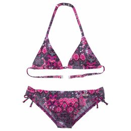 Triangel-Bikini Buffalo "Shari Kids", Kinder, Gr. 134/140, N-Gr, lila (aubergine, bedruckt), Polyamid, Paisleymuster, Bikini-Sets, im Folklore-Print