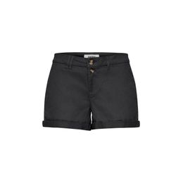 Cargoshorts oxmo "Chinoshorts OXPiera", Damen, Gr. 38, N-Gr, schwarz (ebony), Obermaterial: 98% Baumwolle CO. 2% Elasthan EL., casual, Basic kurz, Hosen