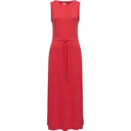 Jerseykleid Ragwear "Giggi", Damen, Gr. L (40), Normalgrößen, rot, Obermaterial: 68% Modal, 32% Polyester, modisch, tailliert ca. Mitte Oberschenkel, Rundhals, ohne Ärmel weit, Kleider, stylisches Shirtkleid mit Tailliengürtel