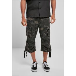 Stoffhose Brandit "Brandit Herren Urban Legend Cargo 3/4 Shorts", Herren, Gr. 5XL, US-Größen, grau (grau1), 100% Baumwolle, unifarben, normal, Hosen