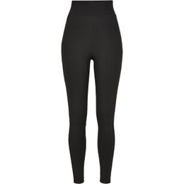 Leggings Urban Classics "Urban Classics Damen Ladies High Waist Leggings", Damen, Gr. L, US-Größen, schwarz, 83% Polyester, 17% Elasthan, unifarben, skinny fit, Hosen