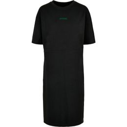 Shirtkleid Merchcode "Merchcode Damen Ladies Attitude Oversized Slit Tee Dress", Damen, Gr. 4XL, US-Größen, schwarz, 100% Baumwolle, klassisch, oversize, Rundhals, Kurzarm, Kleider