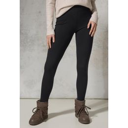 Leggings Cecil, Damen, Gr. L (42), schwarz, Web, 95% Organische Baumwolle, 5% Elasthan, unifarben, casual, skinny fit lang, Hosen, mit Stretchanteil, Topseller