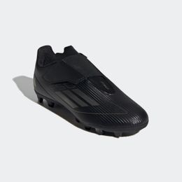 Fußballschuh adidas Performance "F50 CLUB HOOK-AND-LOOP KIDS FXG", Gr. 38,5, schwarz (core schwarz, iron metallic, gold metallic), Synthetik, sportlich, Schuhe