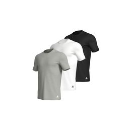 T-Shirt adidas Sportswear ""Active Flex Cotton"", Herren, Gr. L (6/52), bunt (908, grau, weiß, schwarz), Single Jersey, Obermaterial: 100% Baumwolle, meliert, unifarben, sportlich, regular fit Po-bedeckend, Rundhals, Kurzarm eng abgesteppte Kante, Shirts, mit Rundhalsausschnitt