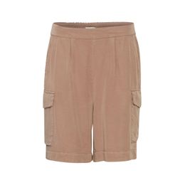 Cargoshorts B.Young "Cargoshorts BYLuma", Damen, Gr. 34, N-Gr, braun (woodsmoke), Obermaterial: 100% Lyocell CLY., casual, loose fit normal, Hosen