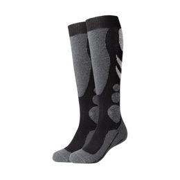 Kniestrümpfe Camano, Damen, Gr. 35 (38), schwarz, Materialmix, mehrfarbig, meliert, gemustert, normal, Socken, mit ergonomischer Polsterung an wichtigen Stellen