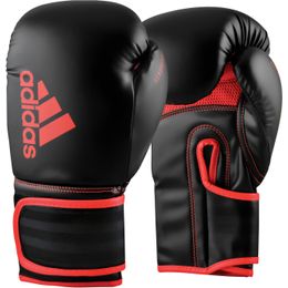 Boxhandschuhe adidas Performance "Hybrid 80" Gr. 10, rot (schwarz, rot), Boxhandschuhe, 10 10 oz, Obermaterial: 100% Kunstleder