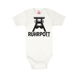 Body logoshirt, Baby, Gr. 50/56, EURO-Größen, weiß, 100% Baumwolle, mehrfarbig, casual, normal, Kurzarm, Bodies, mit Ruhrpott-Frontdruck