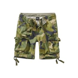 Stoffhose Brandit "Brandit Herren Urban Legend Cargo Shorts", Herren, Gr. L, US-Größen, grün (swedish camo), 65% Polyester, 35% Baumwolle, normal, Hosen