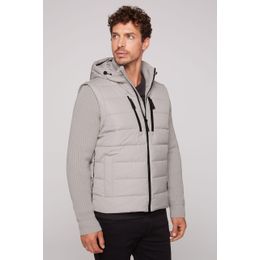 Outdoorjacke CAMP DAVID, Herren, Gr. 4XL, grau (light grau), Material Oberstoff: 100% Polyester, Material Ärmel: 50% Baumwolle, 50% Polyacryl, Futter Rumpf: 100% Polyamid, unifarben, casual, lässig geschnitten normal, Langarm abnehmbar gerader Abschluss, Jacken, mit Brusttaschen