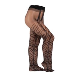 Feinstrumpfhose Camano "Strumpfhose 2er Pack", Damen, Gr. L, schwarz (schwarz, tiger), 90% Polyamid 10% Elasthan, Strumpfhosen