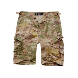 Stoffhose Brandit "Brandit Herren BDU Ripstop Shorts", Herren, Gr. L, US-Größen, grün (tactical camo), 100% Baumwolle, normal, Hosen