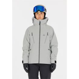 Skijacke SOS "La Thule", Damen, Gr. L, grau, 92% Polyamid, 8% Elasthan, unifarben, normal, ohne Ausschnitt, Jacken Skijacke, im besonders wetterfesten und komfortablen Design
