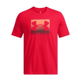 T-Shirt Under Armour "UA M BOXED SPORTS UPDATED SS", Herren, Gr. L, rot, Single Jersey, Obermaterial: 60% Baumwolle, 40% Polyester, unifarben, sportlich, Rundhals, Kurzarm eingesetzt eingefasste Kante, Shirts