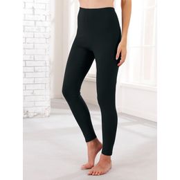 Leggings, Damen, Gr. 46, Normalgrößen, schwarz (schwarz, schwarz, bedruckt), 95% Baumwolle, 5% Elasthan, Paisley, gemustert, mehrfarbig, lang, Hosen