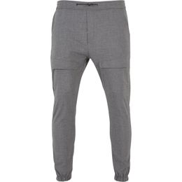 Stoffhose 2Y STUDIOS "2Y Studios Herren 2Y Cropped Pants", Herren, Gr. M, US-Größen, grau, 70% Baumwolle, 20% Polyester, 10% Elasthan, unifarben, skinny fit, Hosen