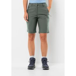 Shorts Jack Wolfskin "ACTIVE TRACK SHORTS W", Damen, Gr. 36, Normalgrößen, grün (hedge, grün), OBERSTOFF: 100% POLYESTER Futter: 100% POLYESTER, Hosen