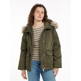 Parka Tommy Hilfiger, Damen, Gr. L (40), grün (army grün), Obermaterial: 100% Polyester. Futter: 100% Polyester. Wattierung: 100% Polyester, modisch, regular fit, Langarm, Jacken, mit Logopatch