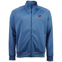 Trainingsjacke Lotto, Herren, Gr. L (52/54), blau (coronet blau), 100% Polyester, unifarben, sportlich, ohne Ausschnitt, Langarm Raglanärmel Rippbündchen, Jacken, - mit praktischen Eingrifftaschen