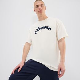 T-Shirt Ellesse "VINNIO TEE", Herren, Gr. M, weiß (sanftes weiß), Obermaterial: 100% Baumwolle, sportlich, Rundhals, Kurzarm, Shirts