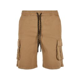 Stoffhose Urban Classics "Urban Classics Herren Drawstring Cargo Shorts", Herren, Gr. L, US-Größen, beige (schwarzsand), 98% Baumwolle, 2% Elasthan, unifarben, normal, Hosen