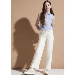 5-Pocket-Jeans LEVI'S KIDS "STRETCH TWILL WIDE LEG", Mädchen, Gr. 14 (158), N-Gr, beige (natural), Denim/Jeans, Obermaterial: 97% Baumwolle, 3% Elasthan, casual, Jeans, for GIRLS, mit weitem Bein