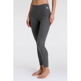 Thermounterhose HEATKEEPER "LADIES THERMAL BASIC UNDERWEAR PANTS", Damen, Gr. L, grau (anthrazite melange), Obermaterial: 50% Baumwolle, 50% Polyester, meliert, unifarben, körpernah, Unterhosen, mit Logoprägung und bequemen Bund, perfekt für Wintersportaktivitäten