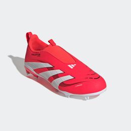 Fußballschuh adidas Performance "PREDATOR LEAGUE LACELESS KIDS FG", Gr. 31, lucid rot, cloud weiß, core schwarz, Synthetik, sportlich, Schuhe