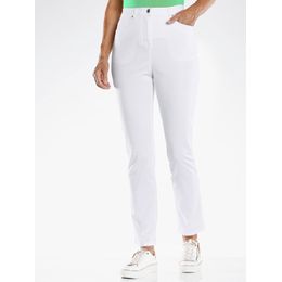 Bequeme Jeans Classic Basics, Damen, Gr. 22, Kurzgrößen, weiß, 97% Baumwolle, 17% Polyester, 3% Elasthan, 97% Baumwolle, 3% Elasthan, unifarben, lang, Jeans