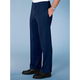 Relaxhose DANNECKER, Herren, Gr. 48, Normalgrößen, blau (marine), 80% Polyacryl, 20% Baumwolle, unifarben, lang, Hosen