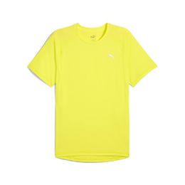 Laufshirt Puma "VELOCITY Lauf-T-Shirt Herren", Herren, Gr. L, gelb (lemon sherbert gelb), Obermaterial: 100% Polyester, regular fit, Rundhals, Kurzarm, Shirts