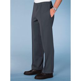 Relaxhose DANNECKER, Herren, Gr. 50, Normalgrößen, grau (anthrazit), 80% Polyacryl, 20% Baumwolle, unifarben, lang, Hosen