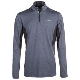 Langarmshirt Endurance "LANBARK", Herren, Gr. L, schwarz (dunkelgrau, schwarz), 85% Polyester, 15% Elasthan, mehrfarbig, sportlich, normal, hoch geschlossener Ausschnitt, Langarm, Shirts, mit hochwertiger Sportausstattung