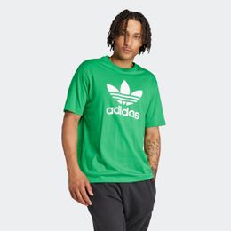 T-Shirt adidas originals "TREFOIL T-SHIRT", Herren, Gr. S, grün, Obermaterial: 100% Baumwolle, sportlich, Shirts