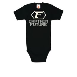 Body logoshirt, Baby, Gr. 50/56, EURO-Größen, schwarz, 100% Baumwolle, bedruckt, casual, normal, Rundhals, Kurzarm, Bodies, mit Captain Future-Motiv