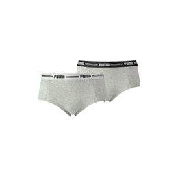 Panty Puma "Panty 2er Pack", Damen, Gr. L, grau, Obermaterial: 57% Baumwolle CO. 38% Modal CMD. 5% Elasthan EL., Unterhosen