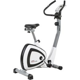 Heimtrainer "HT 400 (mit/ohne Unterlegmatte)" Gr. 1, grau (weiß, grau), Motive Fitness by U.N.O., Fahrradtrainer, ohne Unterlegmatte, Schwungmasse ca. 6 kg, 8 Widerstandsstufen, B:48cm H:126cm L:90cm