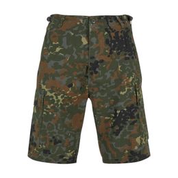 Stoffhose Brandit "Brandit Herren BDU Ripstop Shorts", Herren, Gr. L, US-Größen, grün (flecktarn), 100% Baumwolle, normal, Hosen