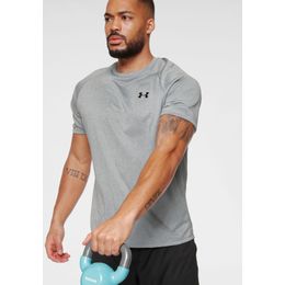 Funktionsshirt Under Armour "UA TECH 2.0 SHORT SLEEVE TEE", Herren, Gr. L, grau, Obermaterial: 100% Polyester, sportlich, Rundhals, Kurzarm, Shirts