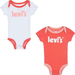 Kurzarmbody LEVI'S KIDS, Baby, Gr. 1 (62/68), N-Gr, lila (rose of sharon), Jersey, Obermaterial: 100% Baumwolle, Basic, Basic, Rundhals, Kurzarm, Bodies, UNISEX