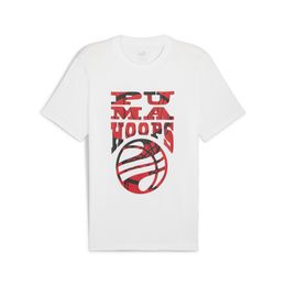 Trainingsshirt Puma "The Hooper Basketball-T-Shirt Herren", Herren, Gr. L, rot (weiß for all time rot), Obermaterial: 100% Baumwolle; Rippe: 29% Polyester, 71% Baumwolle, clean, regular fit, Rundhals, Langarm, Shirts