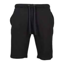 Stoffhose Urban Classics "Urban Classics Herren Basic Sweatshorts", Herren, Gr. L, US-Größen, schwarz, 100% Baumwolle, unifarben, normal, Hosen