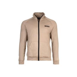 Sweater BOSS "Sweatjacke Authentic Jacket Z", Herren, Gr. M, beige, Obermaterial: 100% Baumwolle CO., Sweatshirts