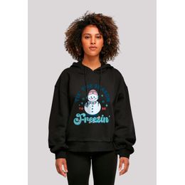 Sweatshirt F4NT4STIC "Tis The Season to Be Freezin Winter", Damen, Gr. 4XL, schwarz, Obermaterial: 100% Baumwolle, oversize, ohne B&uuml;ndchen, Sweatshirts Sweatshirt, Premium Qualit&auml;t