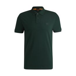 Poloshirt BOSS Orange "Passenger", Herren, Gr. L, grün (open grün350), Jersey, Obermaterial: 95% Baumwolle, 5% Elasthan, casual, Basic hüftbedeckend, hoch geschlossener Ausschnitt, Kurzarm eng Bündchen, Shirts, mit Polokragen