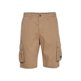 Cargoshorts FQ1924 "Cargoshorts FQArin", Herren, Gr. L, N-Gr, braun (coriander), Obermaterial: 98% Baumwolle CO. 2% Elasthan EL., casual, regular fit normal, Hosen