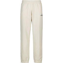 Jogginghose Sergio Tacchini "CARSON 024 PL PANTS Herren", Herren, Gr. L, EURO-Größen, beige (gardenia, navy), 100% POLYESTER, normal, Hosen, Trainingshose Herren, Jogginghose, Retro, Sporthose, Streetwear, Sale