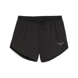 Trainingsshorts Puma "Puma x HYROX ULTRAWEAVE Velocity 4" Shorts Damen", Damen, Gr. L, Normalgrößen, schwarz, Obermaterial: 100% Polyester; Taschenfutter: 100% Polyester; Unterer Bund: 86% Polyester, 14% Elasthan, regular fit, Hosen